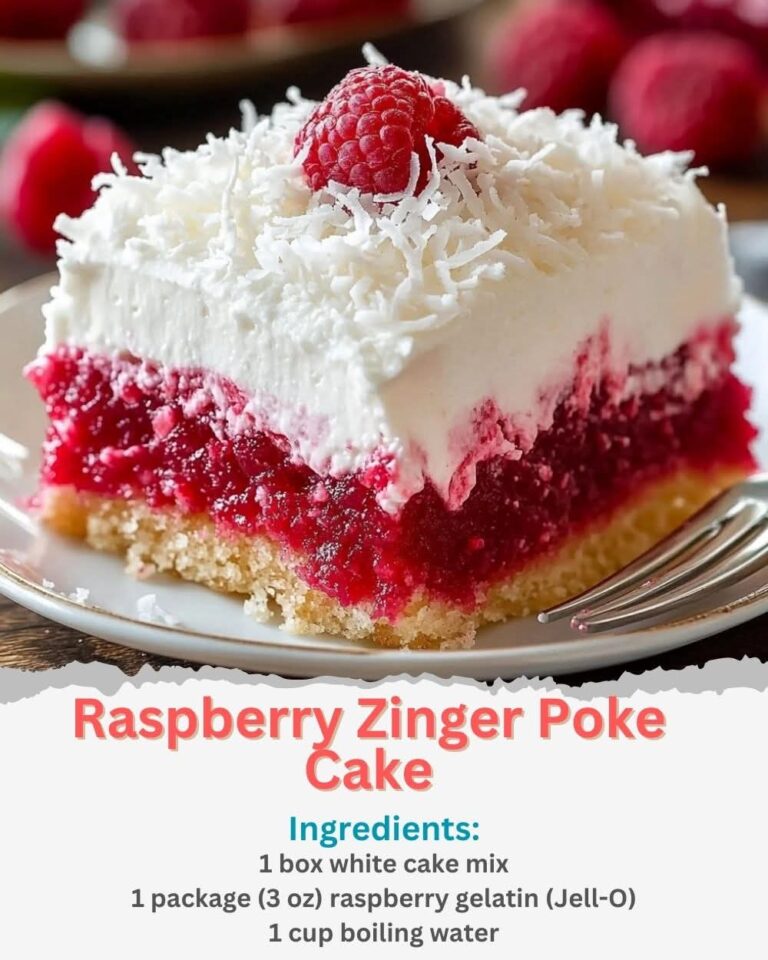 Raspberry Zinger Poke Cake – Grandma's
