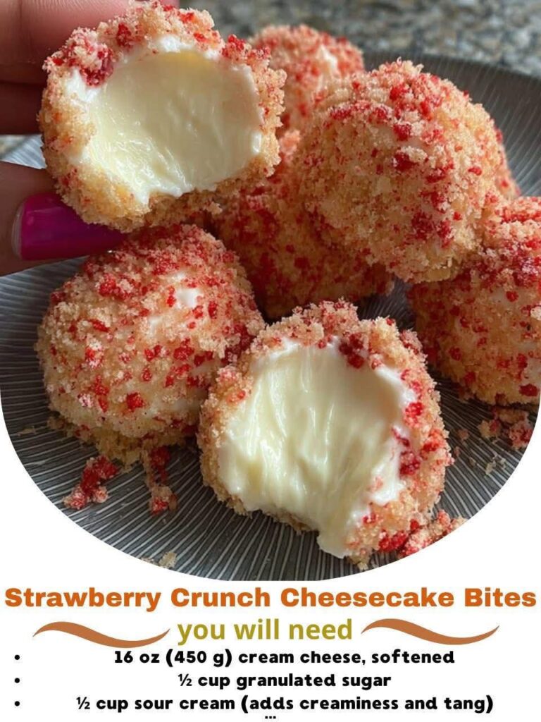 Strawberry Crunch Cheesecake Bites – Grandma's Recipes