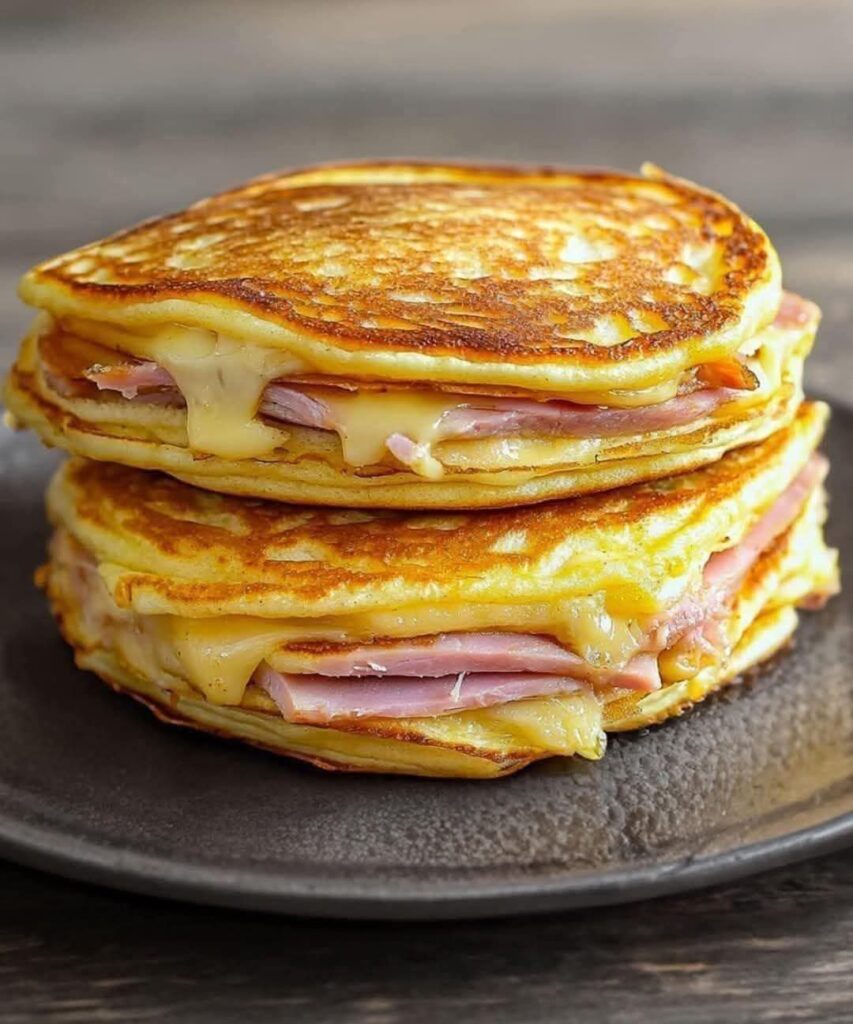 Savory Pancakes with Ham and Cheese – Grandma's Recipes
